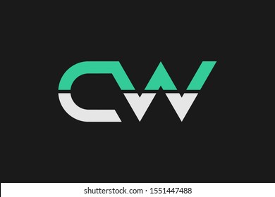 Letter C W Logo Design Vector Stock Vector (Royalty Free) 1551447488 ...