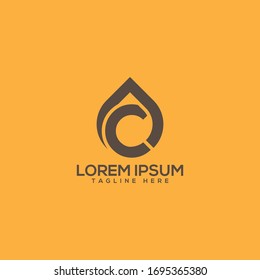 Letter C Water Drop Logo Icon Stock Vector (Royalty Free) 1695365380 ...