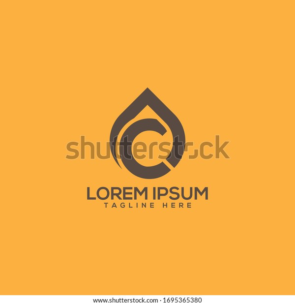 Letter C Water Drop Logo Icon Stock Vector (Royalty Free) 1695365380 ...