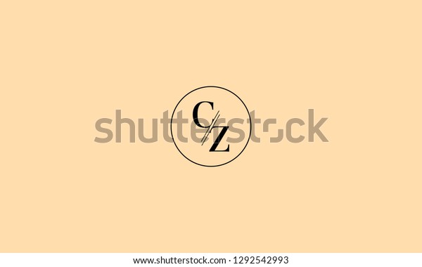 Letter C Z Logo Circle Frame Stock Vector (Royalty Free) 1292542993 ...