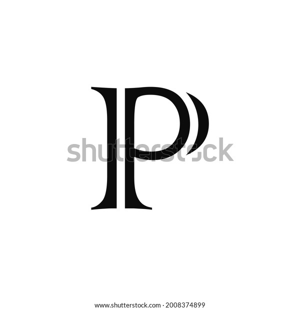 Letter Capital P Isolated On White Stock Vector (Royalty Free ...