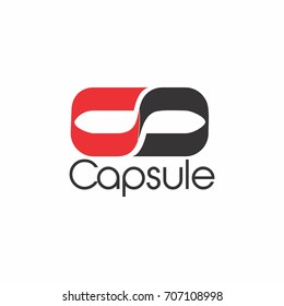 Letter Capsule Symbol Logo Vector Stock Vector (Royalty Free) 707108998 ...