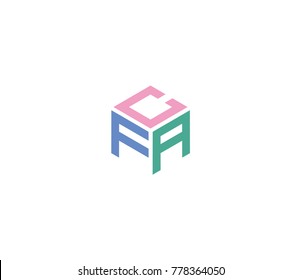 Letter Cfa Logo Template Three Letter Stock Vector (Royalty Free ...