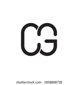 Letter Cg Logo On White Background Stock Vector (Royalty Free ...
