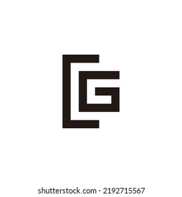 Letter Cg Square Half Geometric Symbol Stock Vector (Royalty Free ...