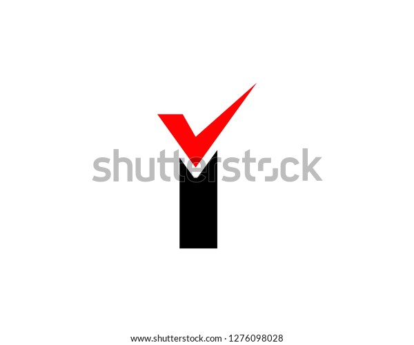 Letter Check Mark Logo Icon Design Stock Vector (Royalty Free ...