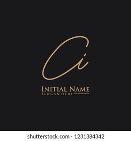 Letter Ci Logo Initial Letter Design Stock Vector (Royalty Free ...