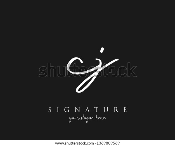 Letter Cj Signature Logo Vector Stock Vector (Royalty Free) 1369809569 ...