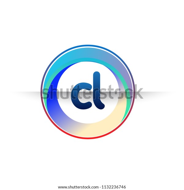 Letter Cl Logo Colorful Circle Letter Stock Vector (Royalty Free ...