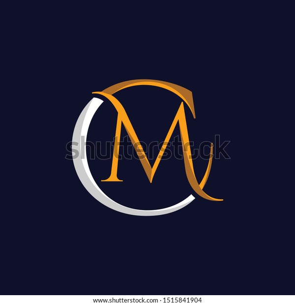 Letter Cm Typography Creative Abstract Business Stock Vector (Royalty ...