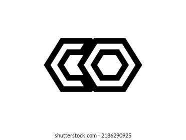 Letter Co Logo Simple Design Company Stock Vector (Royalty Free ...
