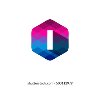 Letter Color Pixel Shadow Logo Design Stock Vector (Royalty Free ...