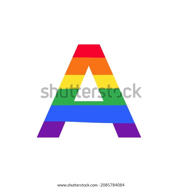 Letter Colored Rainbow Color Logo Design Stock Vector (Royalty Free ...