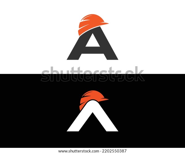 Letter Construction Cap Safety Logo Design Stock Vector (Royalty Free ...