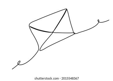 Letter Continuous Line Drawing Sketchy Mail Stock Vector (Royalty Free ...