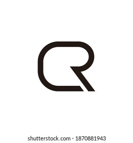 Letter Cr Simple Square Geometric Line Stock Vector (Royalty Free ...