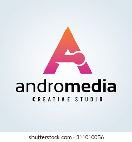 Letter Creative Media Logo Template Stock Vector (Royalty Free ...