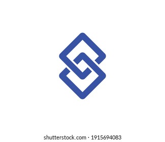 Letter Ss Square Logo Design Stock Vector (Royalty Free) 1313029463