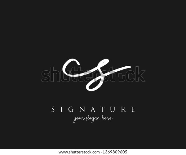 Letter Cs Signature Logo Vector Stock Vector (Royalty Free) 1369809605 ...