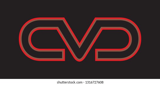 Letter Cvd Logo Design Stock Vector (Royalty Free) 1316727608 ...