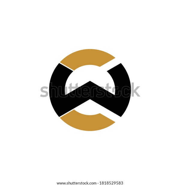 Letter Cw Circle Logo Design Vector Stock Vector (Royalty Free ...