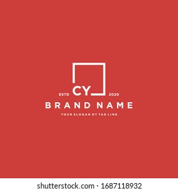 Letter Cy Logo Design Vector Template Stock Vector (Royalty Free ...