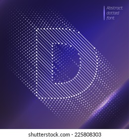 Letter D Abstract Optical Illusion Letters Stock Vector (Royalty Free ...