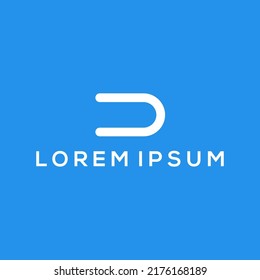 Letter D Blue Logo Design Template Stock Vector (Royalty Free ...