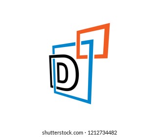 Letter D Box Logo Template Design Stock Vector (Royalty Free ...