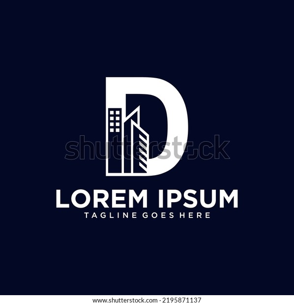 Letter D Building Logo Design Stock Vector (Royalty Free) 2195871137 ...