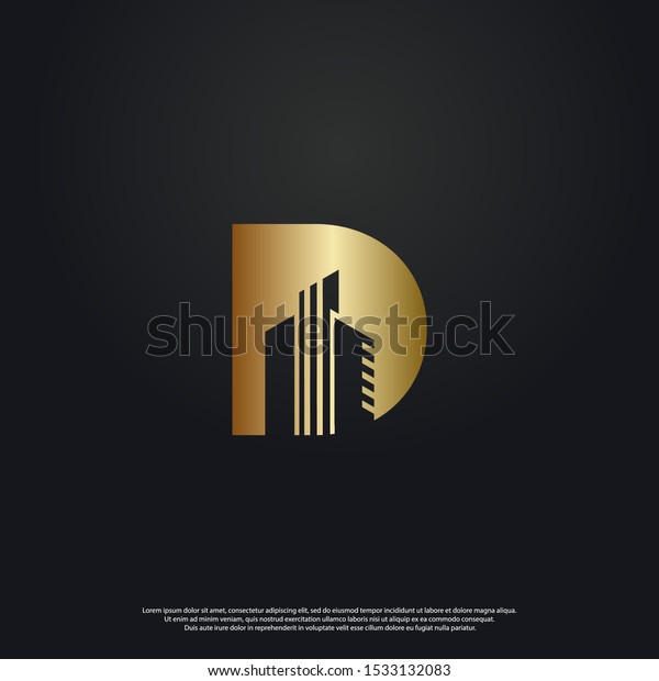 Letter D Building Logo Icon Monogram Stock Vector (Royalty Free ...