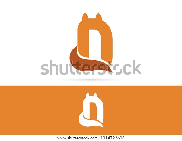 Letter D Cat Logo Design Vector Stock Vector (Royalty Free) 1914722608 ...