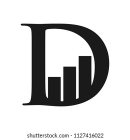 Letter D Chart Bar Symbol Vector: เวกเตอร์สต็อก (ปลอดค่าลิขสิทธิ์ ...