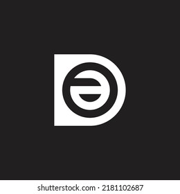 Letter D Circle Geometric Symbol Simple Stock Vector (Royalty Free ...