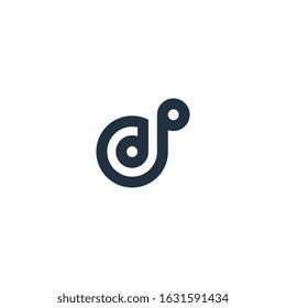 Letter D Circle Logo Design Concept Stock Vector (Royalty Free ...