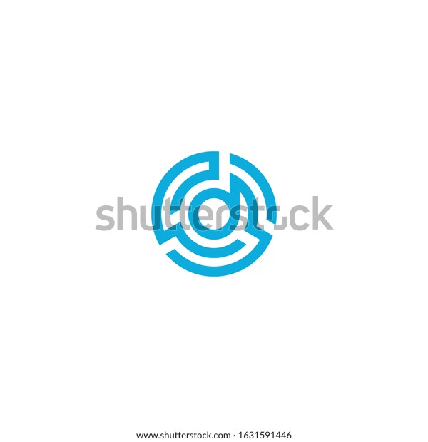 Letter D Circle Logo Design Concept Stock Vector (Royalty Free ...