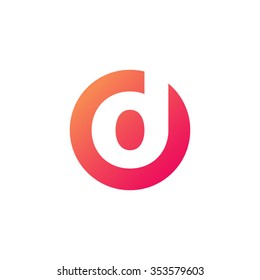 Letter D Circle Shape Icon Logo Stock Vector (Royalty Free) 353579603 ...