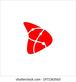 Letter D Connection Logo Design Vector Stock Vector (Royalty Free ...