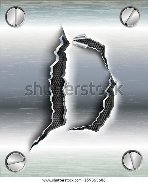 Letter D Cut Out Metal Stock Vector (Royalty Free) 159363686 | Shutterstock