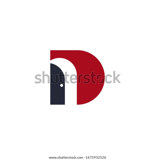 Letter D Door Logo Design Vector Stock Vector (Royalty Free) 1675932526 ...