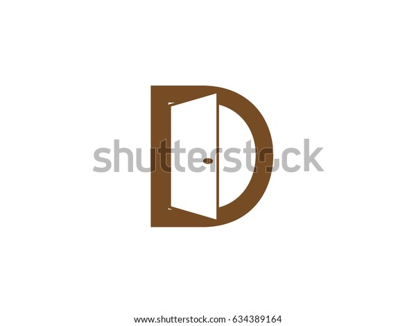 Letter D Door Logo Design Stock Vector (Royalty Free) 634389164 ...