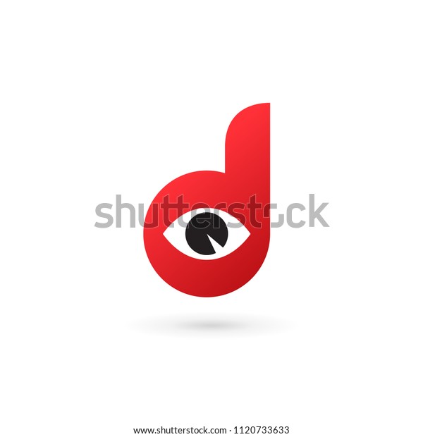 Letter D Eye Logo Icon Design Stock Vector (Royalty Free) 1120733633 ...