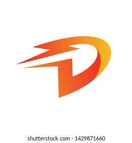Letter D Fast Logo Design Stock Vector (Royalty Free) 1429871660