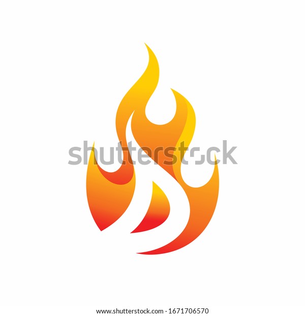 Letter D Fire Logo Design Stock Vector (Royalty Free) 1671706570 ...