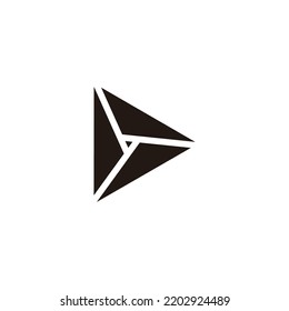 Letter D Fold Triangles Geometric Symbol Stock Vector (Royalty Free ...