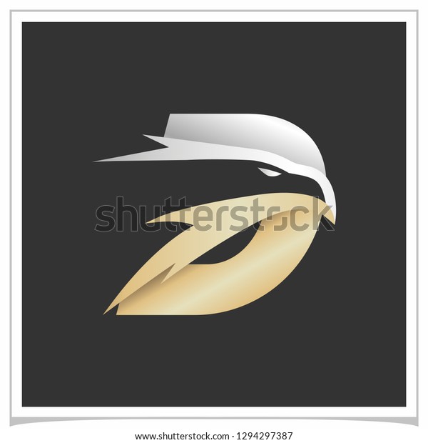 Letter D Gold Silver Eagle Logo: vetor stock (livre de direitos ...