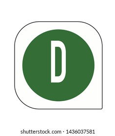 Letter D Green Background Stock Vector (Royalty Free) 1436037581 ...