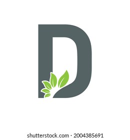 Letter D Green Leaf Style Logo Stock Vector (Royalty Free) 2004385691 ...