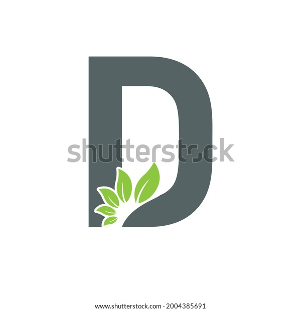 Letter D Green Leaf Style Logo Stock Vector (Royalty Free) 2004385691 ...