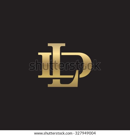 Vetor stock de Letter D L Monogram Golden Logo (livre de direitos ...